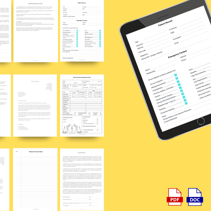 Foot Care Templates Bundle (Podiatry) – Not A Pod®